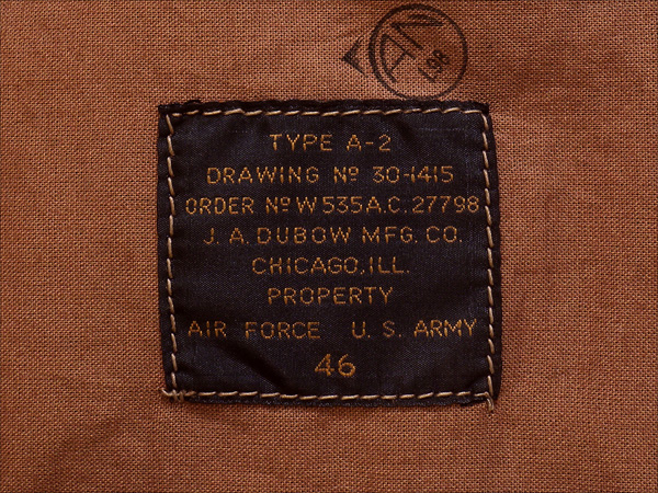 Good Wear Leather Coat Company — Good Wear J.A. Dubow Type A-2 Jacket ...